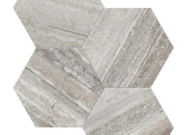 Richmond Tile Valencia Travertino Instrata 6" Hexagons Honed
